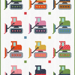 PDF Quilt Block Pattern – Bulldozer – Vehicle Quilt - Etsy