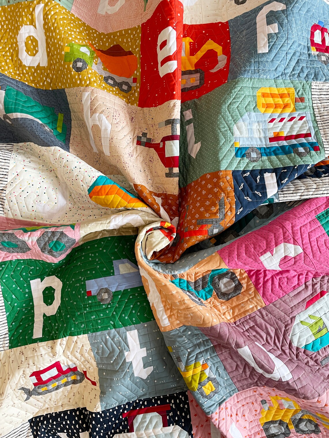 PDF Quilt Block Pattern Skid Steer Vehicle Quilt - Etsy