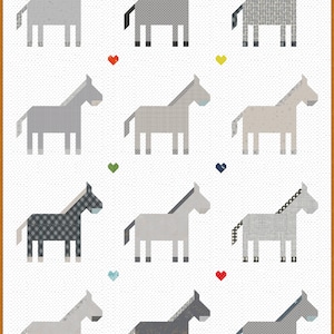 PDF Quilt Block Pattern – Donkey – Animal Quilt - Etsy