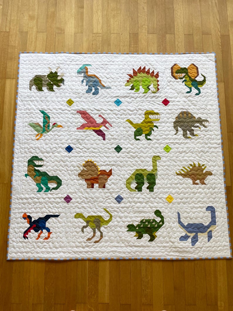 PDF Quilt Block Pattern – Stegosaurus – Dinosaur Quilt - Etsy