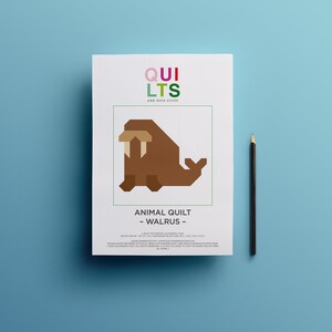 PDF Quilt Block Pattern – Walrus – Animal Quilt - Etsy