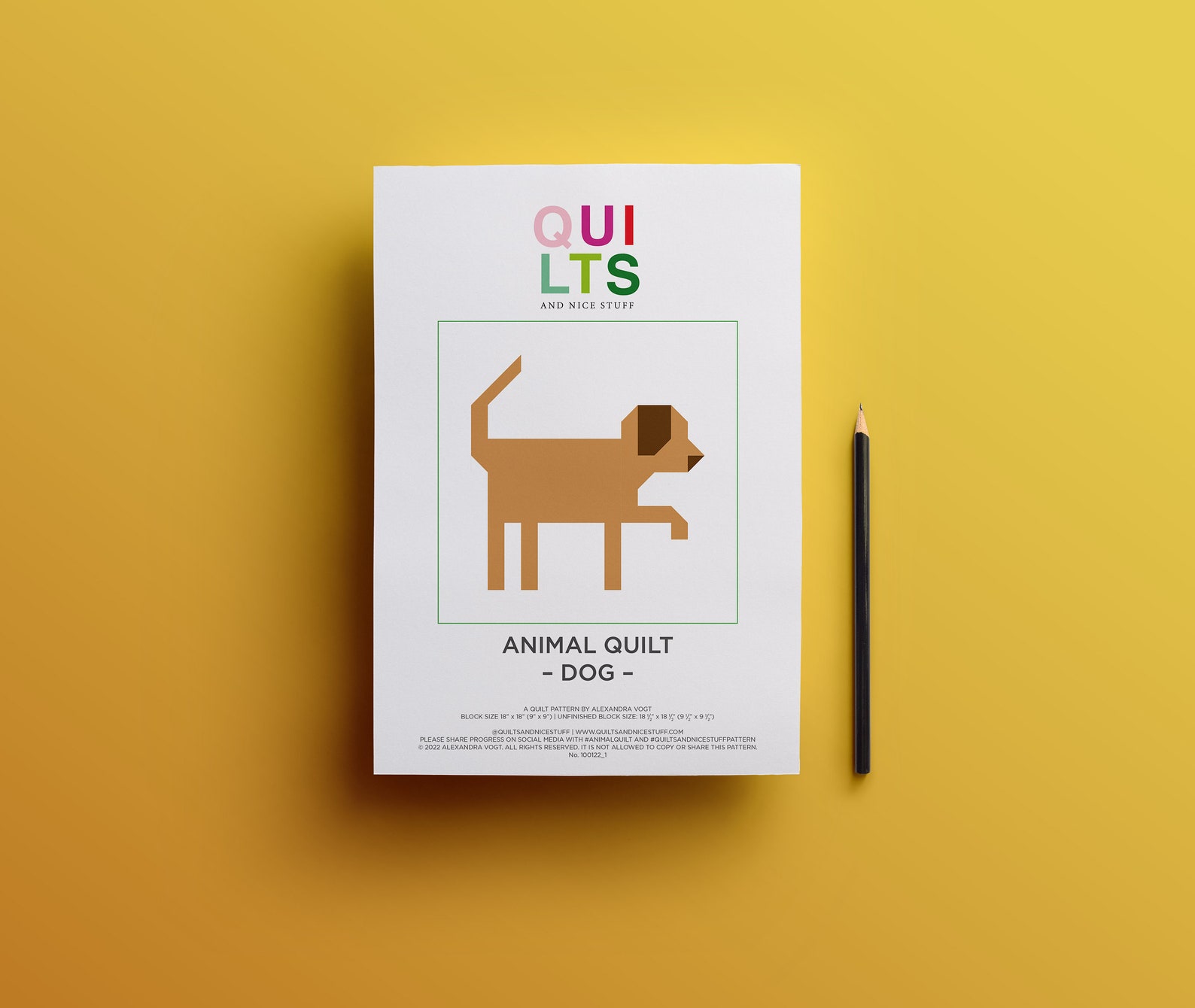 PDF Quilt Block Pattern Dog Animal Quilt - Etsy