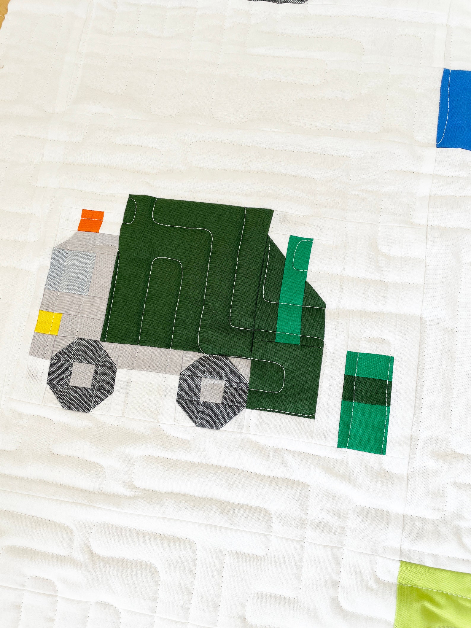 PDF Quilt Block Pattern Garbage Truck With Bin Vehicle - Etsy
