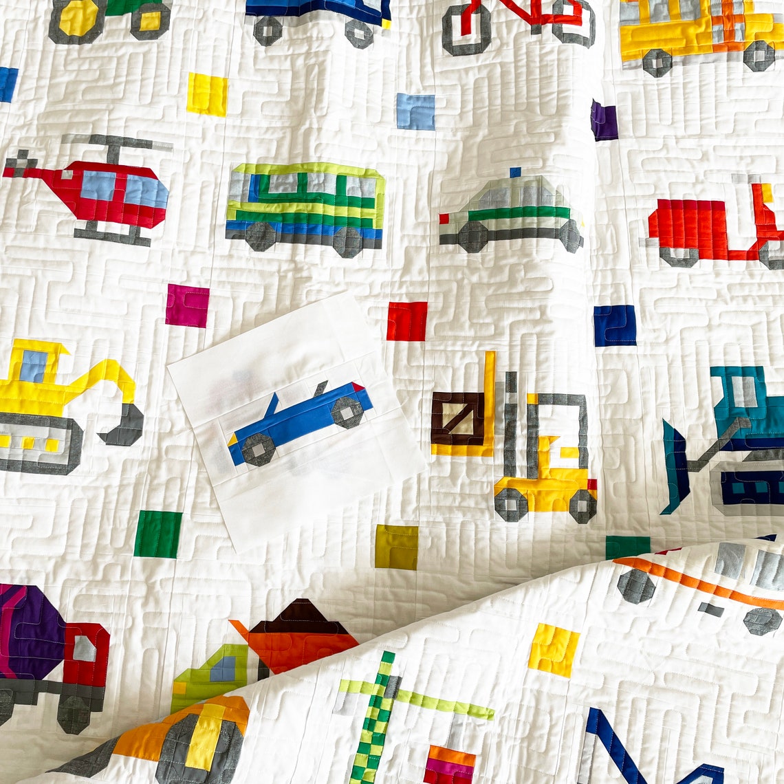 PDF Quilt Block Pattern Convertible Vehicle Quilt - Etsy