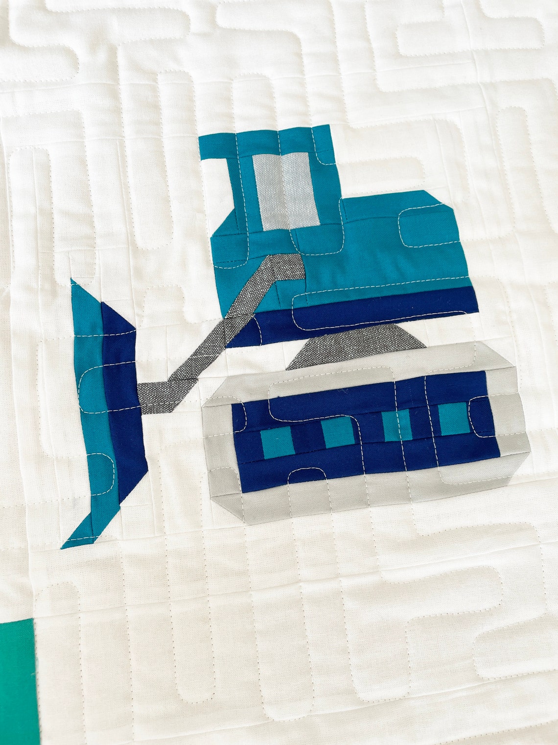 PDF Quilt Block Pattern Bulldozer Vehicle Quilt | Etsy