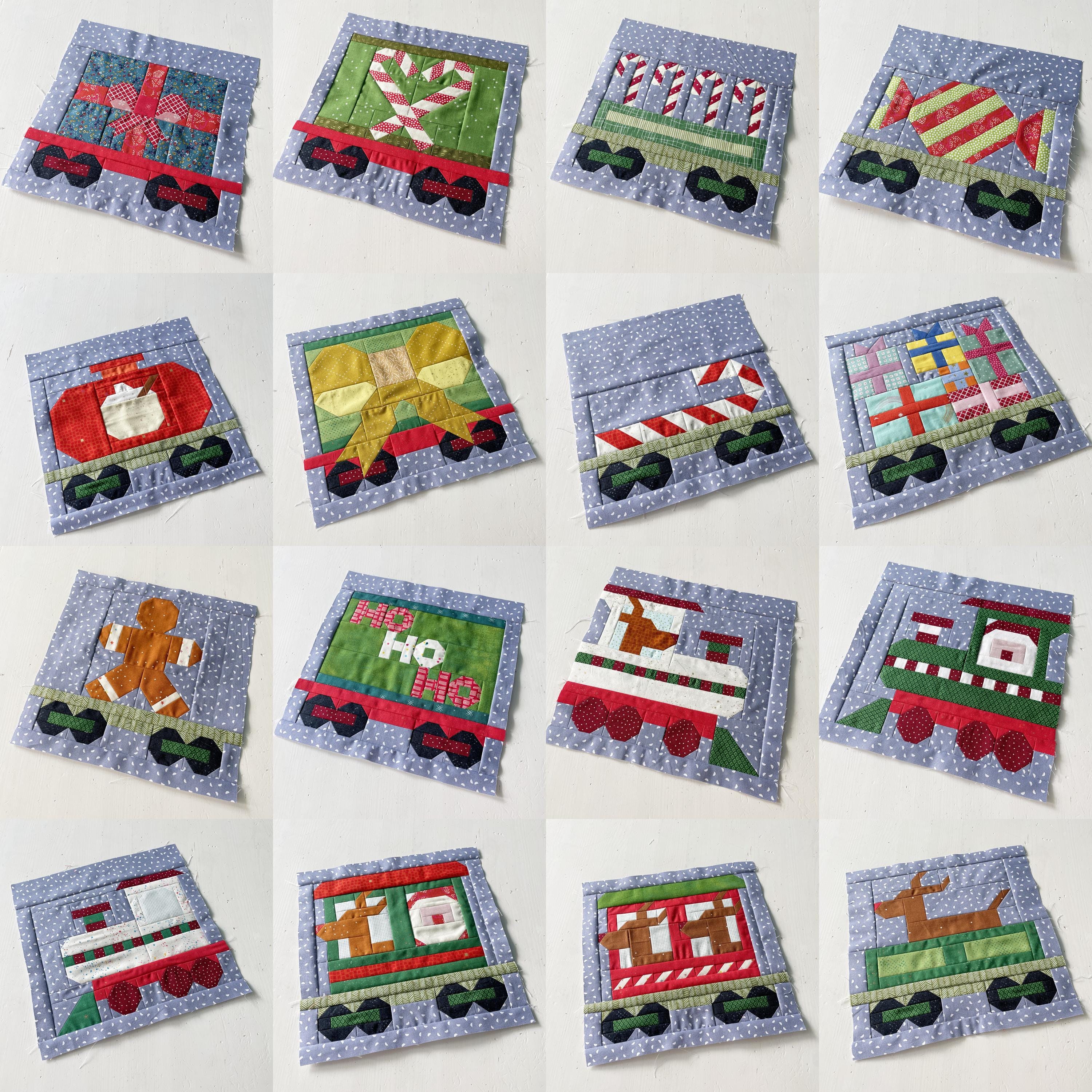 Christmas Train Quilt Block Pattern Bundle – PDF Pattern - Etsy