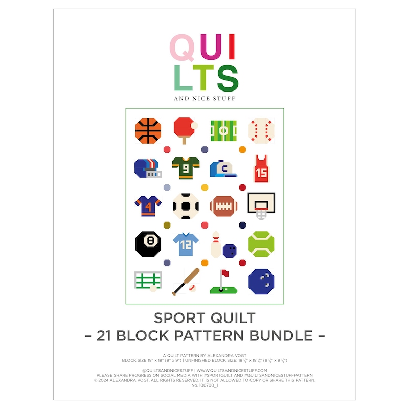Sports Quilt Pattern - Etsy