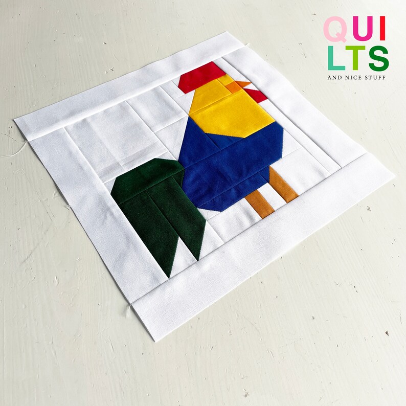 PDF Quilt Block Pattern Rooster Animal Quilt - Etsy
