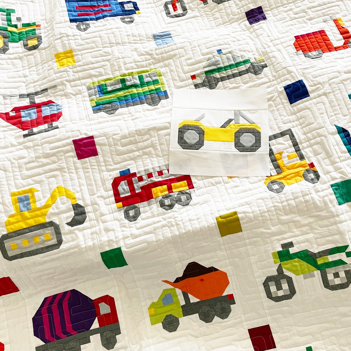 PDF Quilt Block Pattern Beach Buggy Vehicle Quilt - Etsy