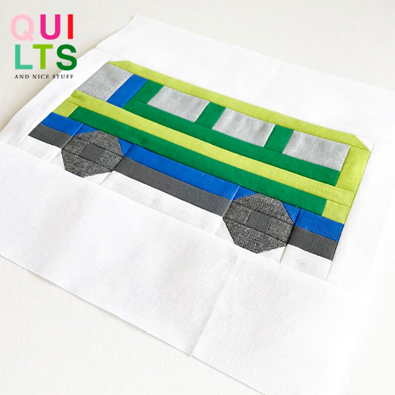 PDF Quilt Block Pattern Bus Vehicle Quilt | Etsy