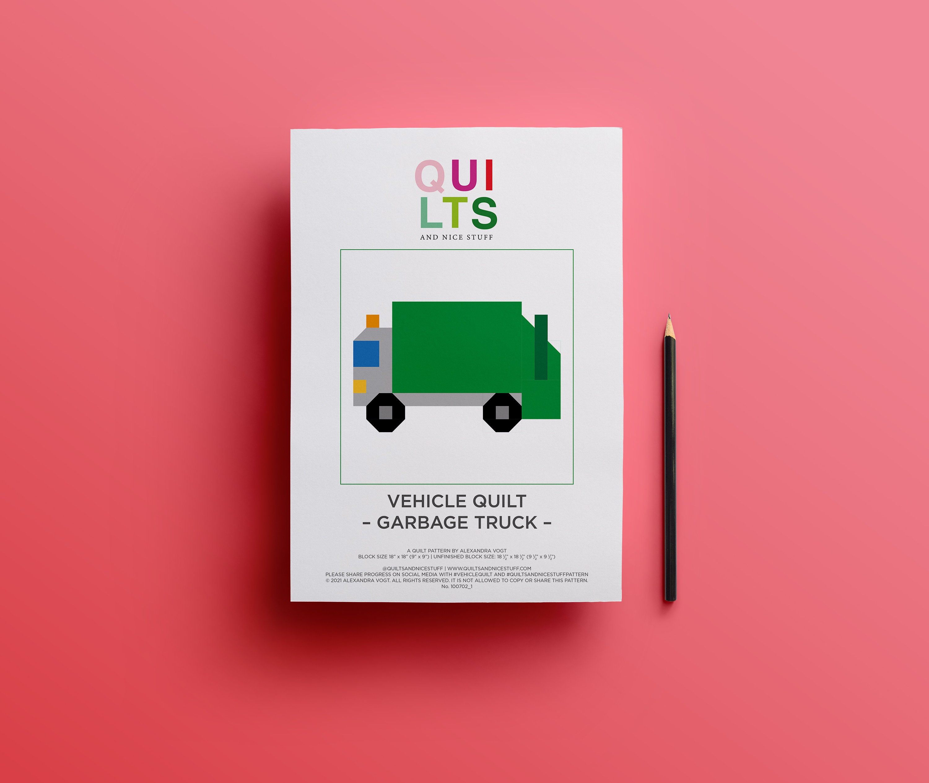PDF Quilt Block Pattern – Garbage Truck – Vehicle Quilt Pattern - Etsy