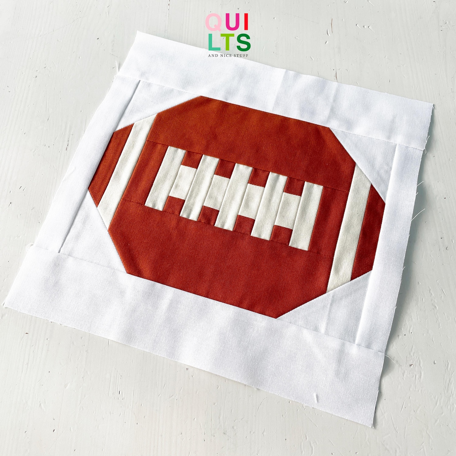 PDF Quilt Block Pattern – Football – Sport Quilt - Etsy