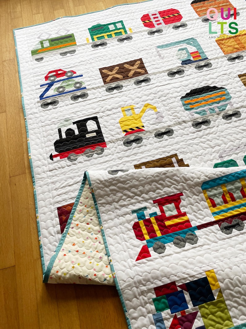 PDF Quilt Block Pattern – Circus Locomotive – Train Quilt - Etsy