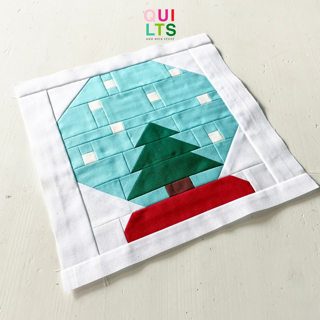 PDF Quilt Block Pattern – Snow Globe – Christmas Quilt – Christmas ...
