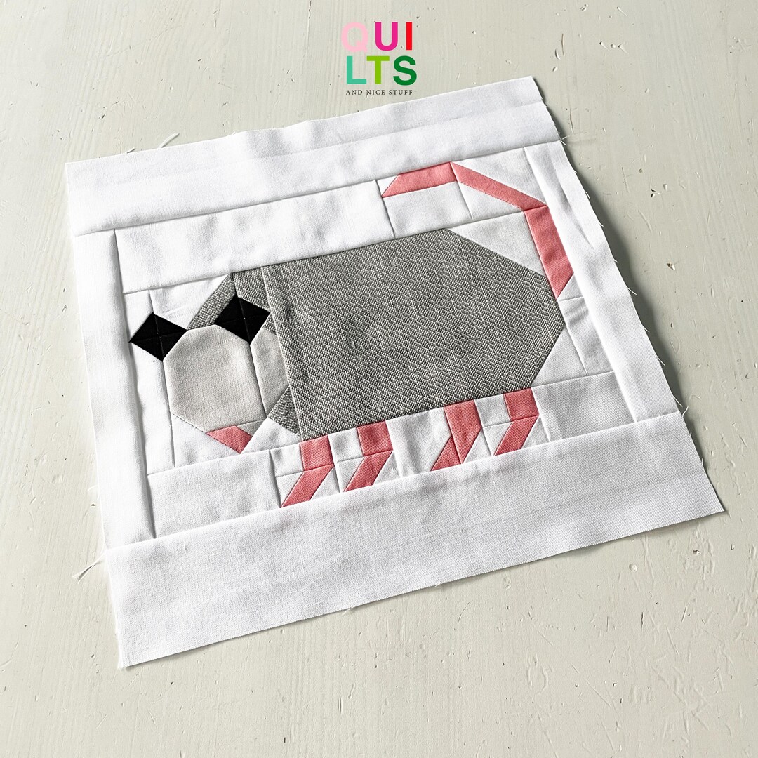 PDF Quilt Block Pattern – Possum – Animal Quilt - Etsy