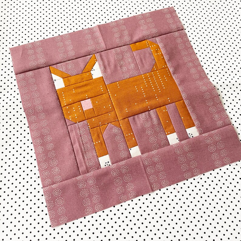PDF Quilt Block Pattern – Cat – Animal Quilt - Etsy