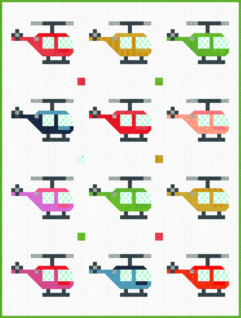 PDF Quilt Block Pattern – Helicopter – Vehicle Quilt - Etsy Canada