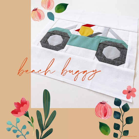 PDF Quilt Block Pattern Chick in a Beach Buggy Easter | Etsy