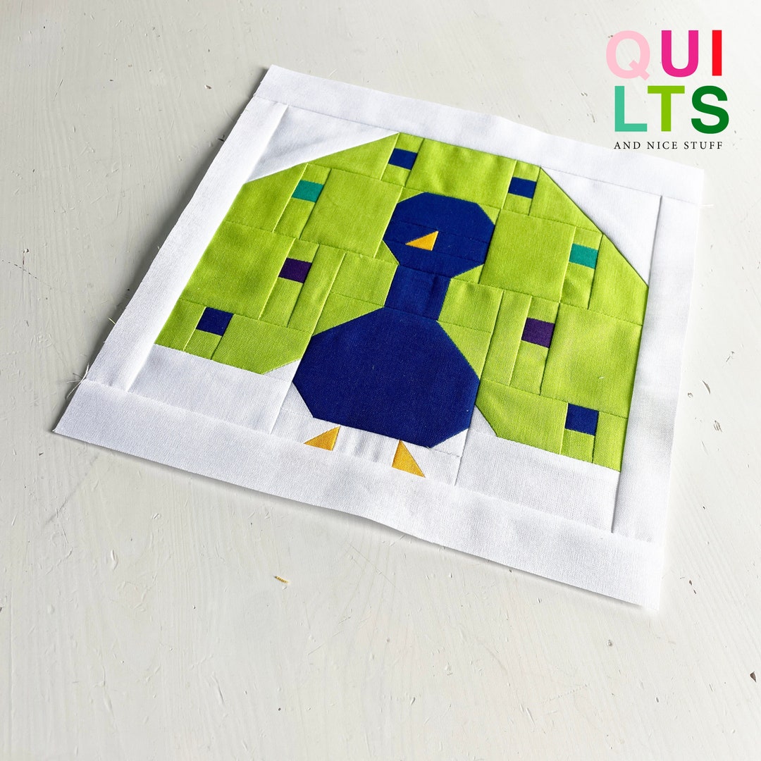 PDF Quilt Block Pattern Peacock 2 Animal Quilt - Etsy