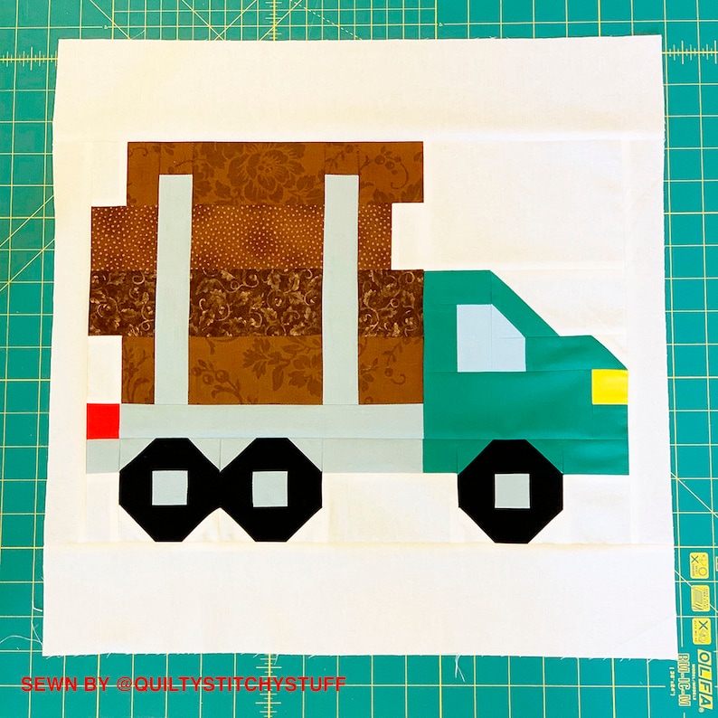 PDF Quilt Block Pattern Tree Truck Vehicle Quilt - Etsy