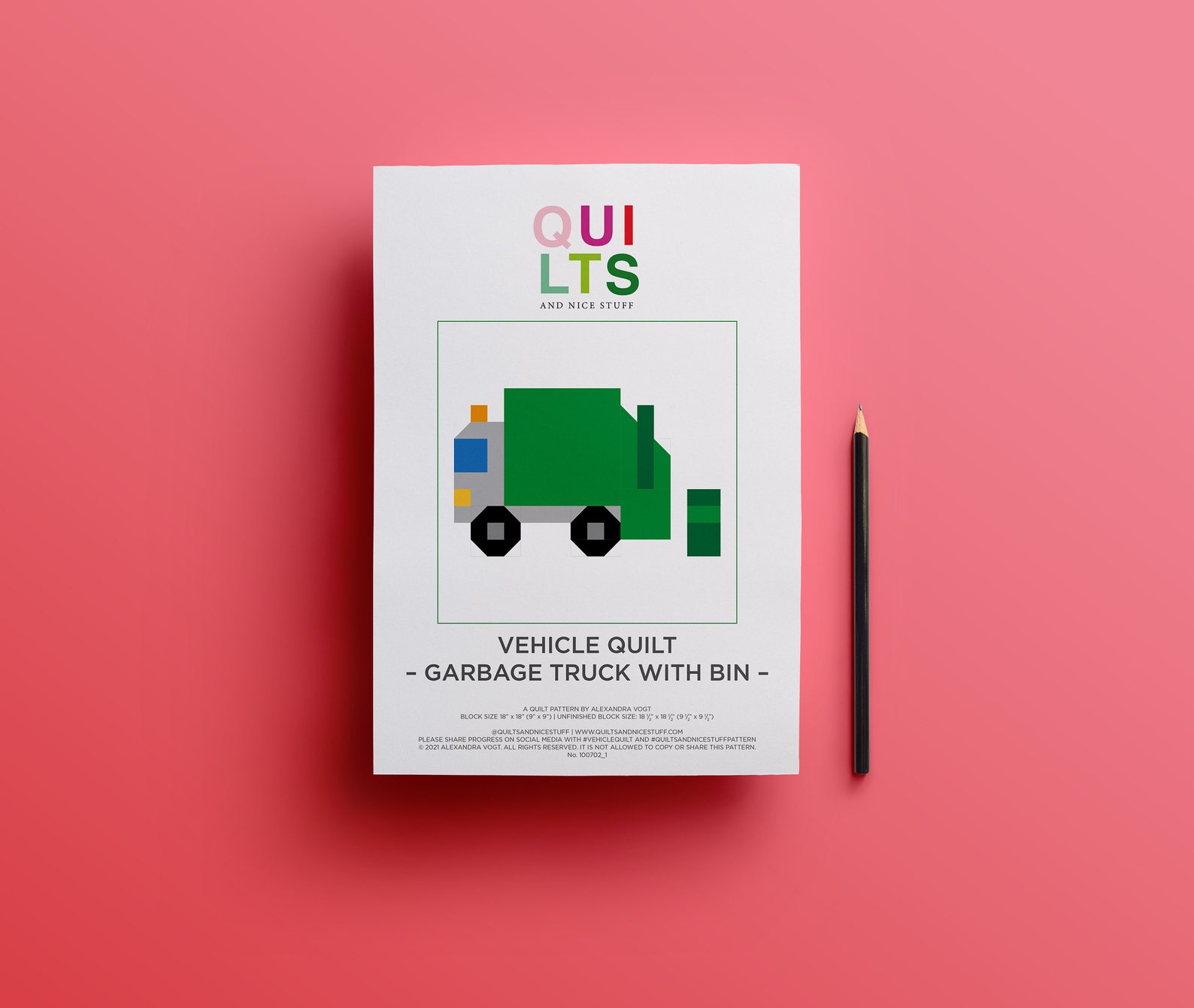 PDF Quilt Block Pattern – Garbage Truck With Bin – Vehicle Quilt - Etsy