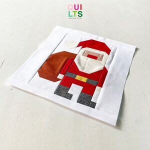 PDF Quilt Block Pattern – Santa Claus With Bag – Christmas Quilt ...