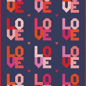 NEW! PDF Quilt Block Pattern – Love 1x1 – Valentine Quilt – Valentine's ...
