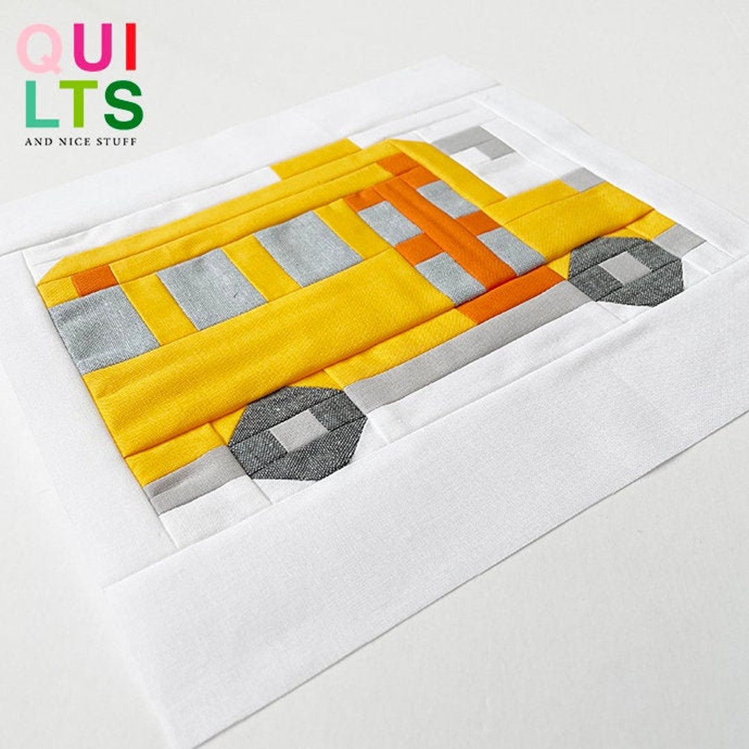 PDF Quilt Block Pattern Schoolbus Vehicle Quilt - Etsy