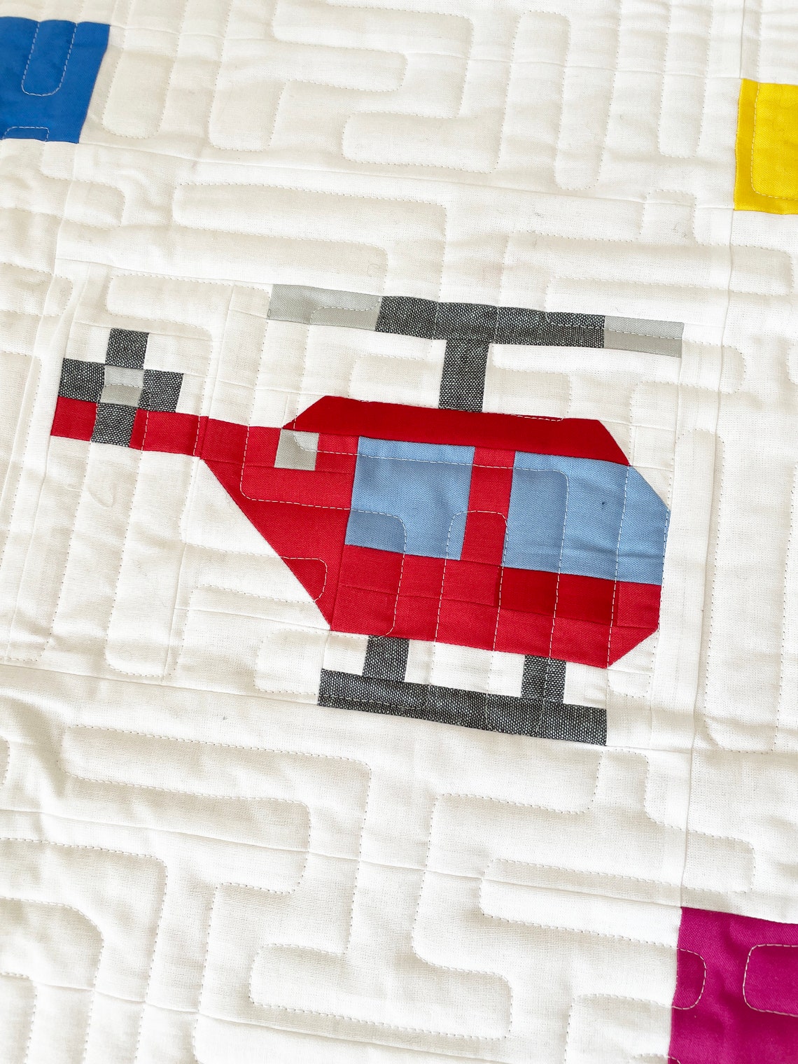 PDF Quilt Block Pattern Helicopter Vehicle Quilt | Etsy Canada