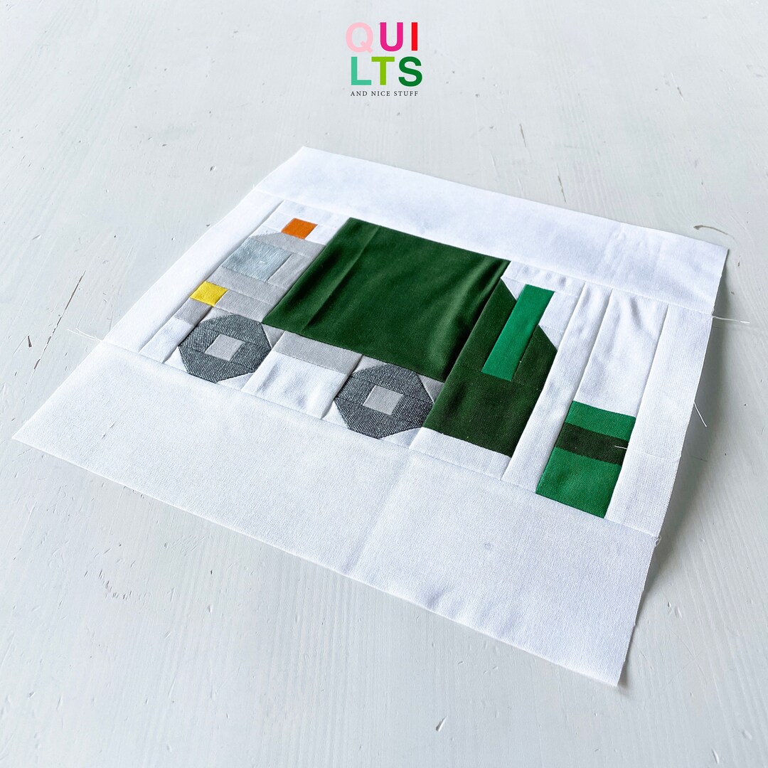 PDF Quilt Block Pattern – Garbage Truck With Bin – Vehicle Quilt - Etsy