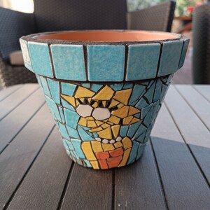 Mosaic Pot, Planter Lisa Simpson - Etsy