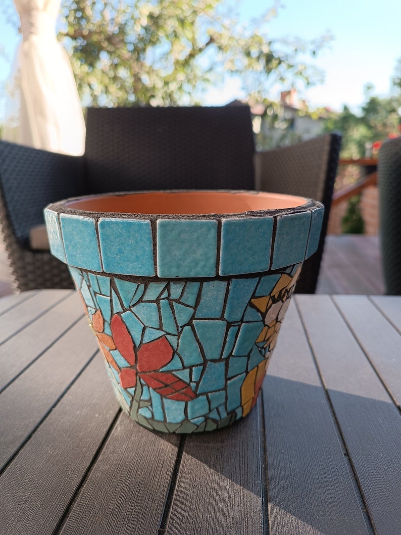 Mosaic Pot, Planter Lisa Simpson - Etsy