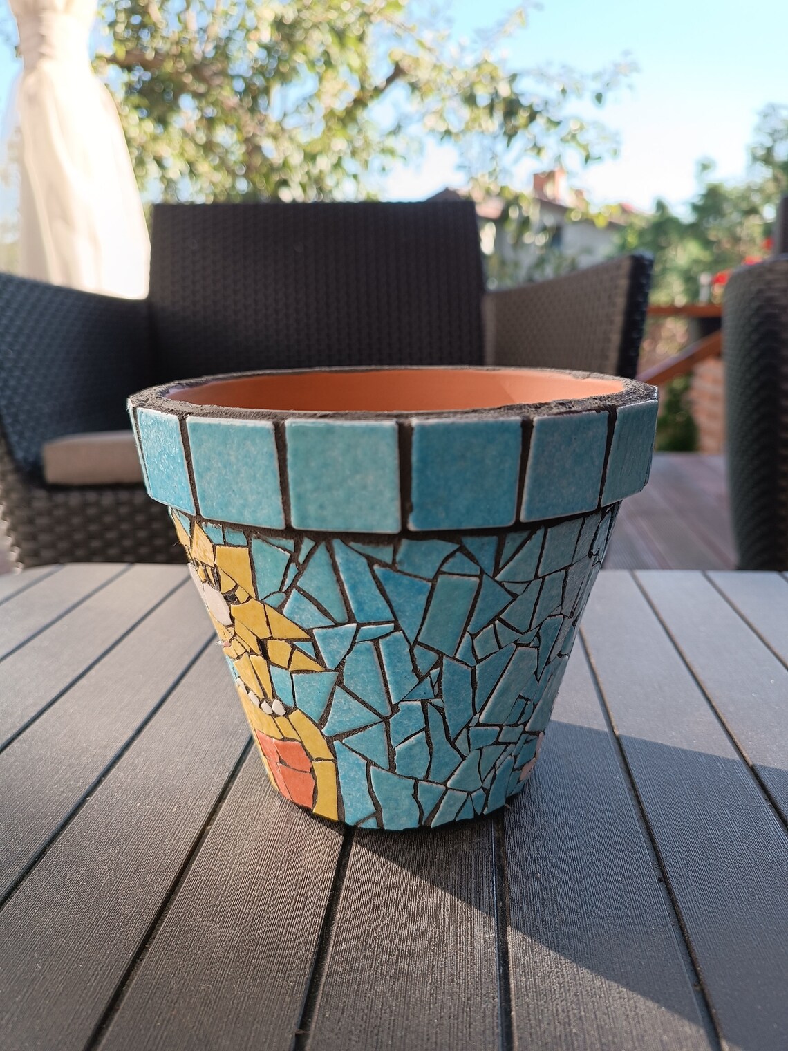 Mosaic Pot, Planter Lisa Simpson - Etsy
