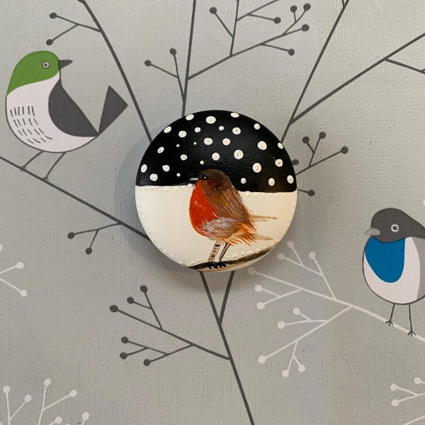 Robin Pebble Art - Etsy UK