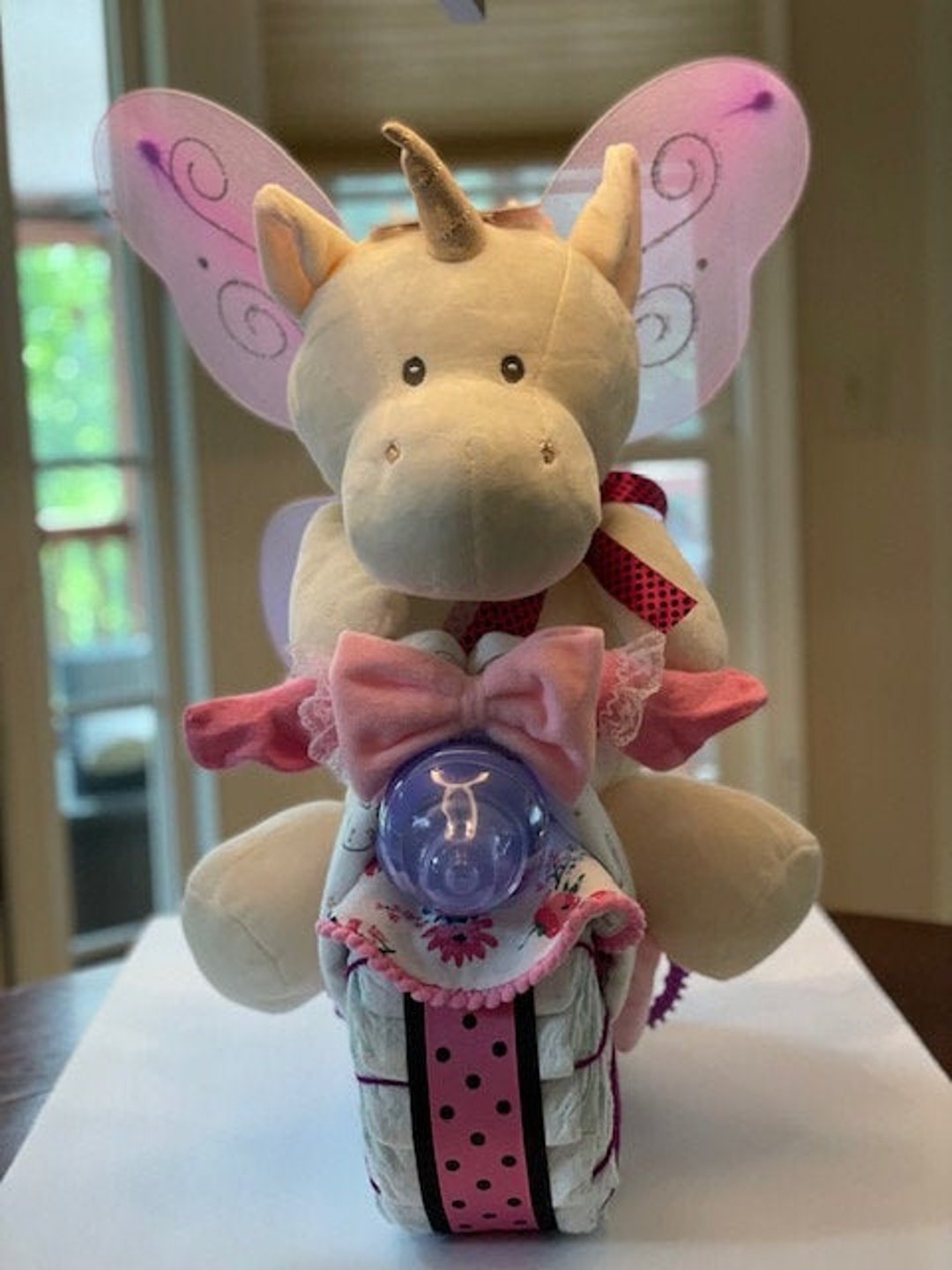 Motorcycle Diaper Cake - With Rider - Diaper Cake - Baby Girl/boy Gift ...