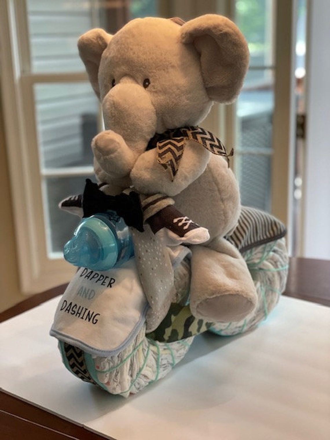 Motorcycle Diaper Cake - With Rider - Diaper Cake - Baby Girl/boy Gift ...