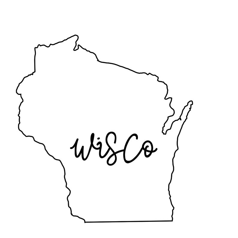 Wisconsin SVG Digital Download Cut File Wisconsin State Outline - Etsy