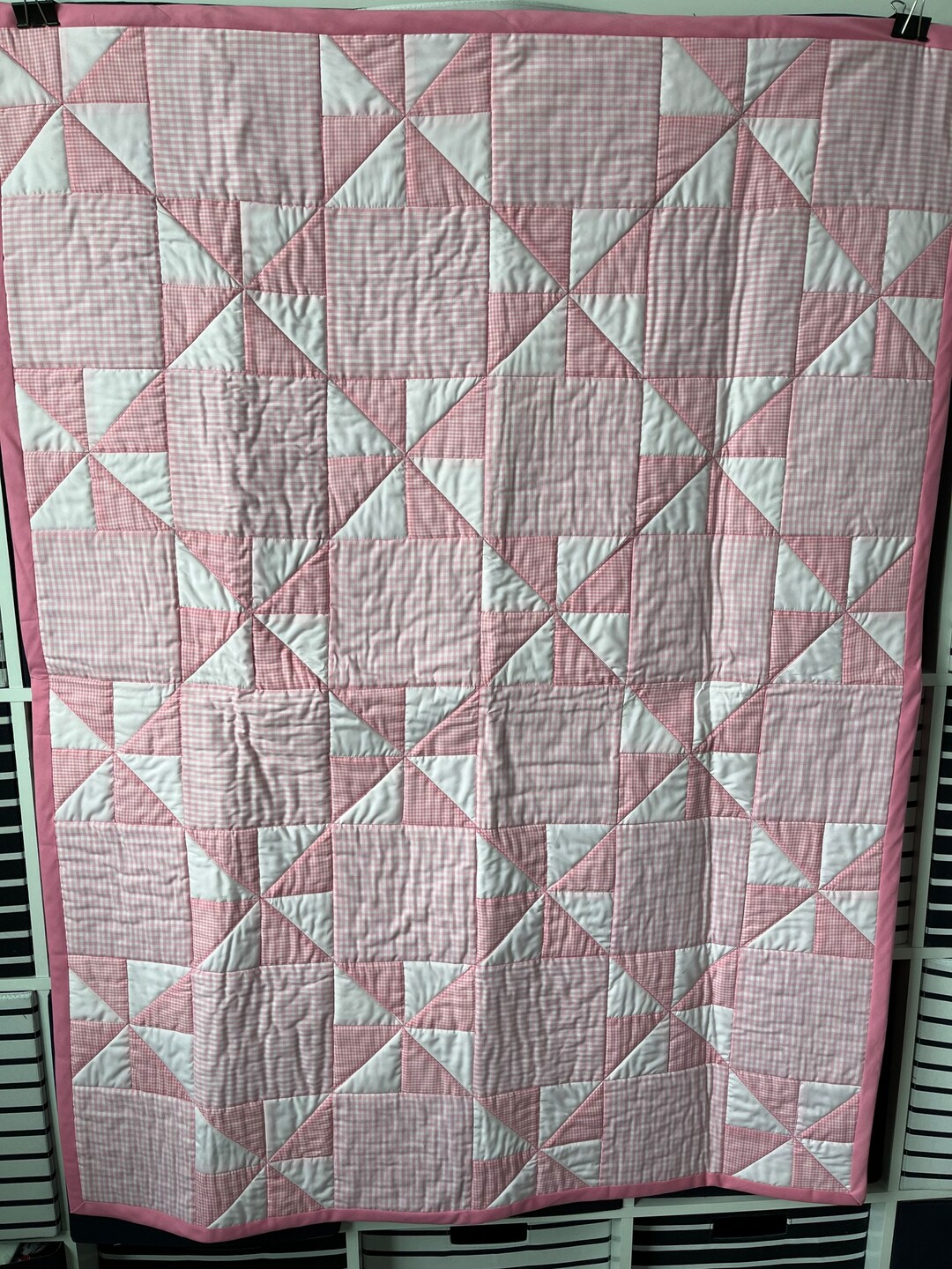 Pretty in Pink Pinwheel Quilt - Etsy