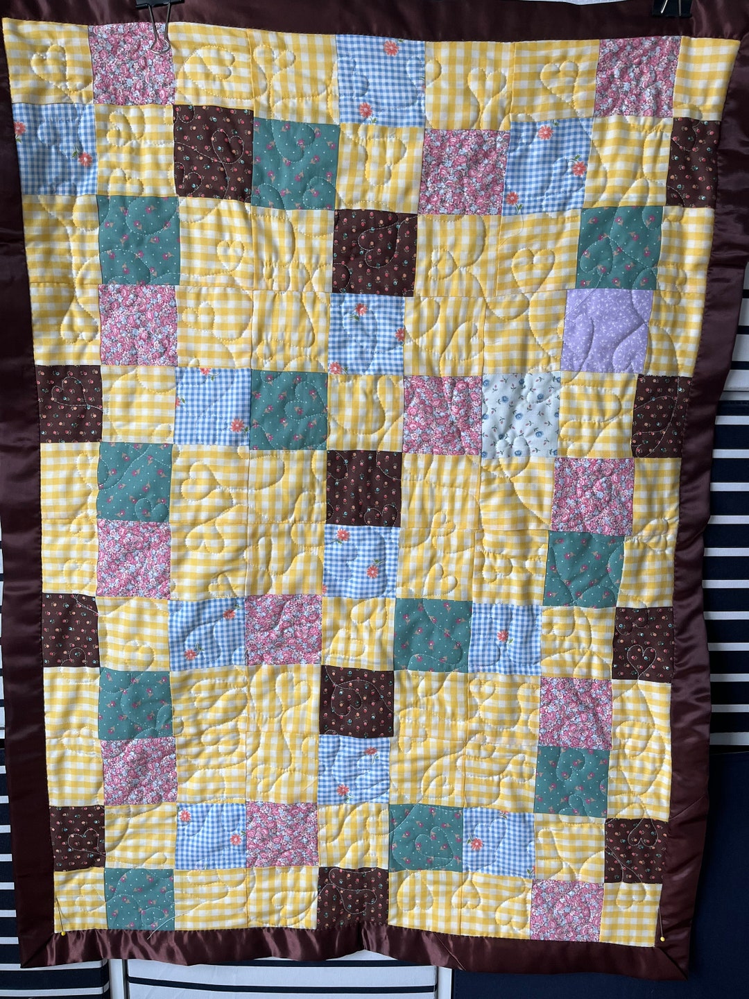 Nine Patch Baby Quilt - Etsy