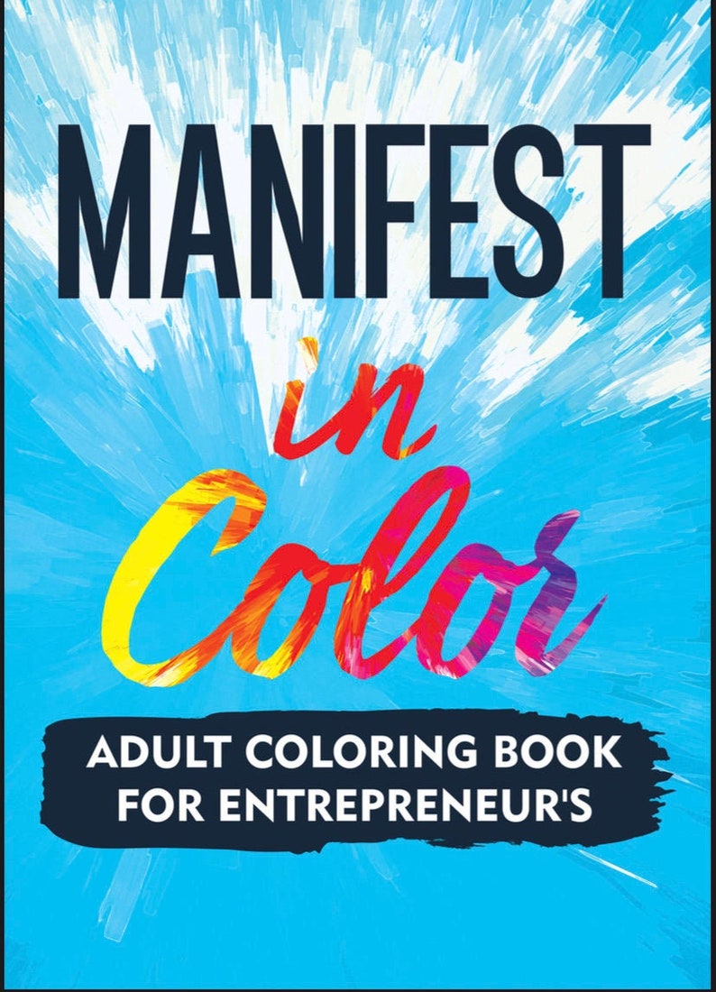 Manifest in Color: Adult Coloring Book - Etsy