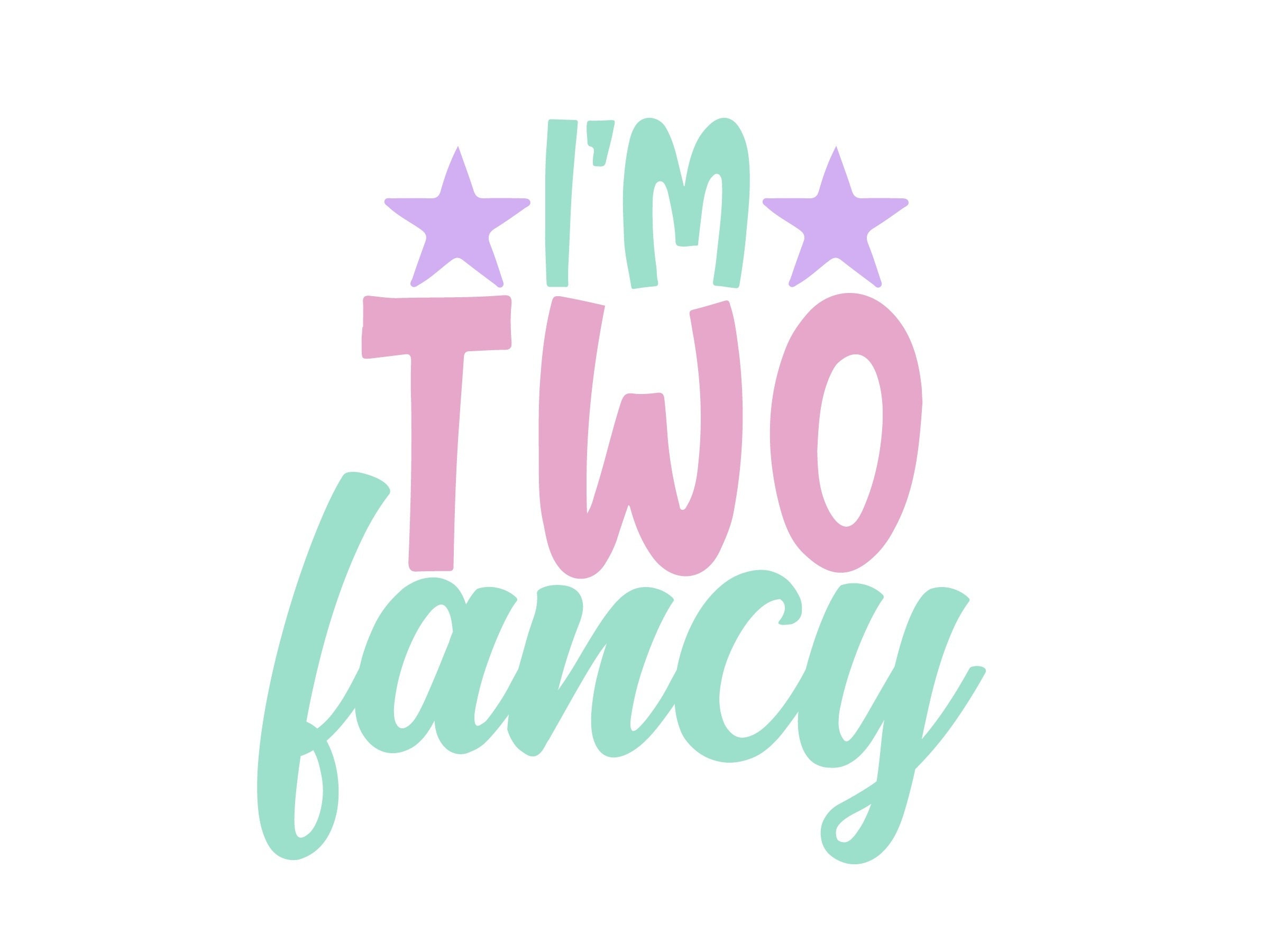 I'm Two Fancy SVG Second Birthday Svg 2nd Birthday Cut | Etsy