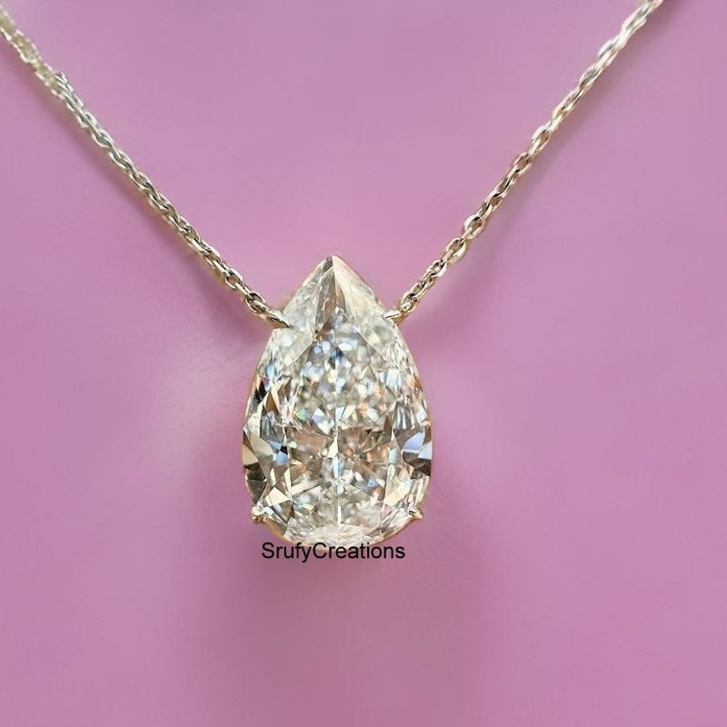 Large Diamond Necklaces - Etsy