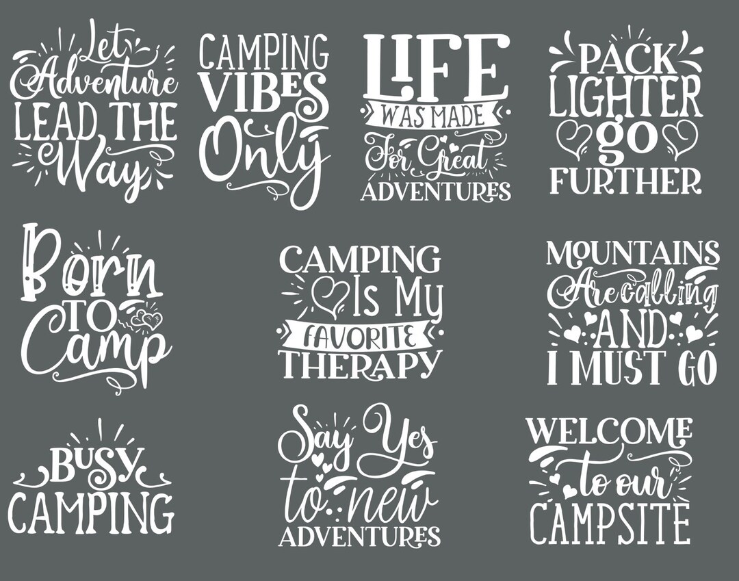 Adventure SVG Bundle, Camping Svg, Camp Life SVG Cut Files, Travel Svg ...