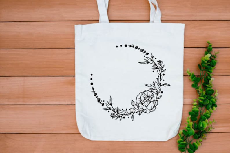 Floral Frame Svg Flower Border Half Floral Circle Flourish - Etsy