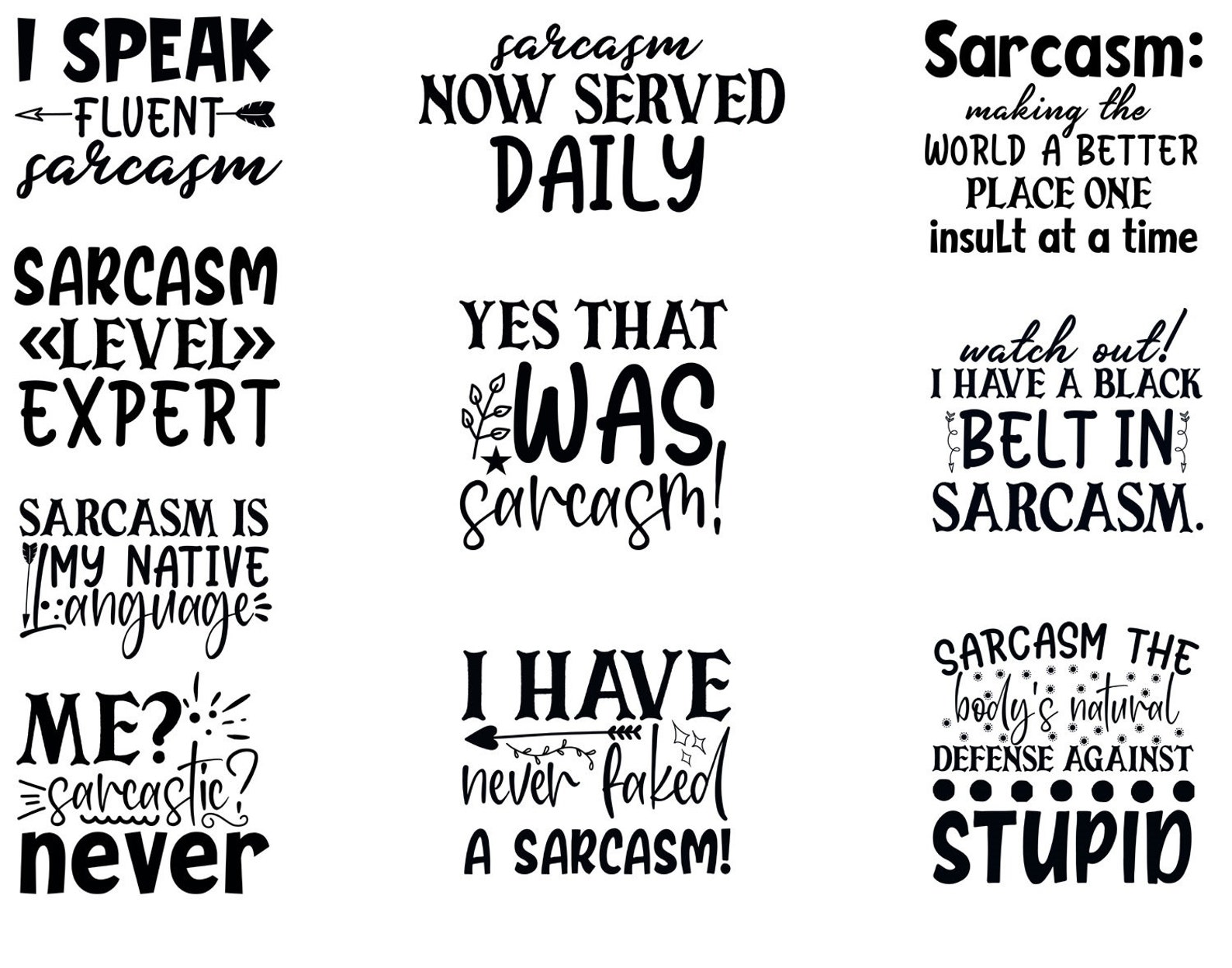 Sarcasm SVG Bundle Sarcasm Bundle Sarcastic Svg Files Funny - Etsy