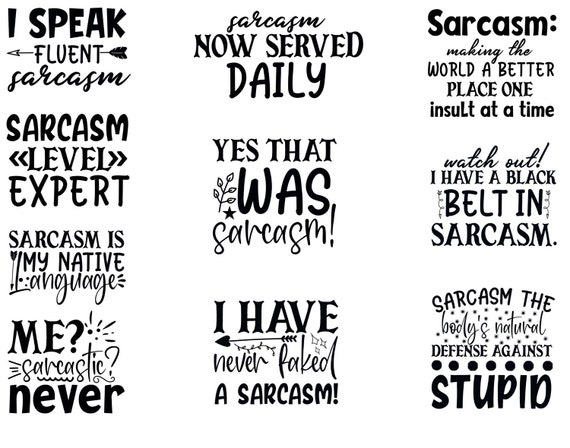 Sarcasm SVG Bundle Sarcasm Bundle Sarcastic Svg Files Funny | Etsy
