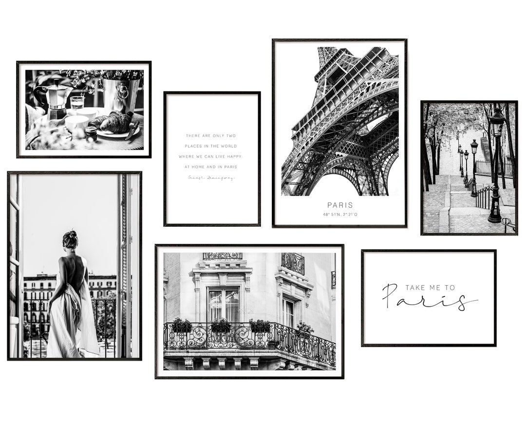 Poster Set Paris | Picture Set Eiffel Tower | Wall Pictures France ...
