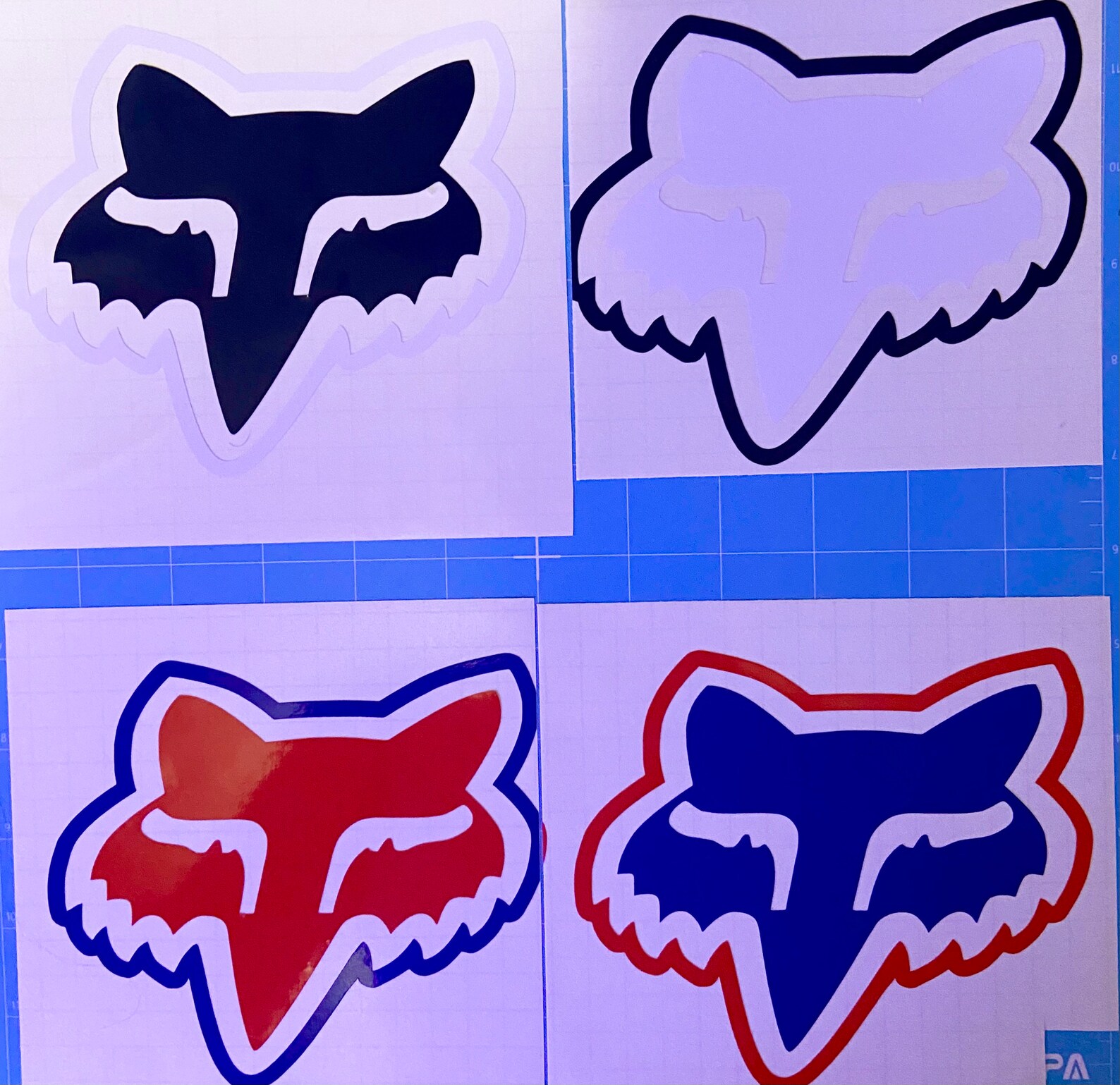 Fox Racing replica decal 2 tone | Etsy