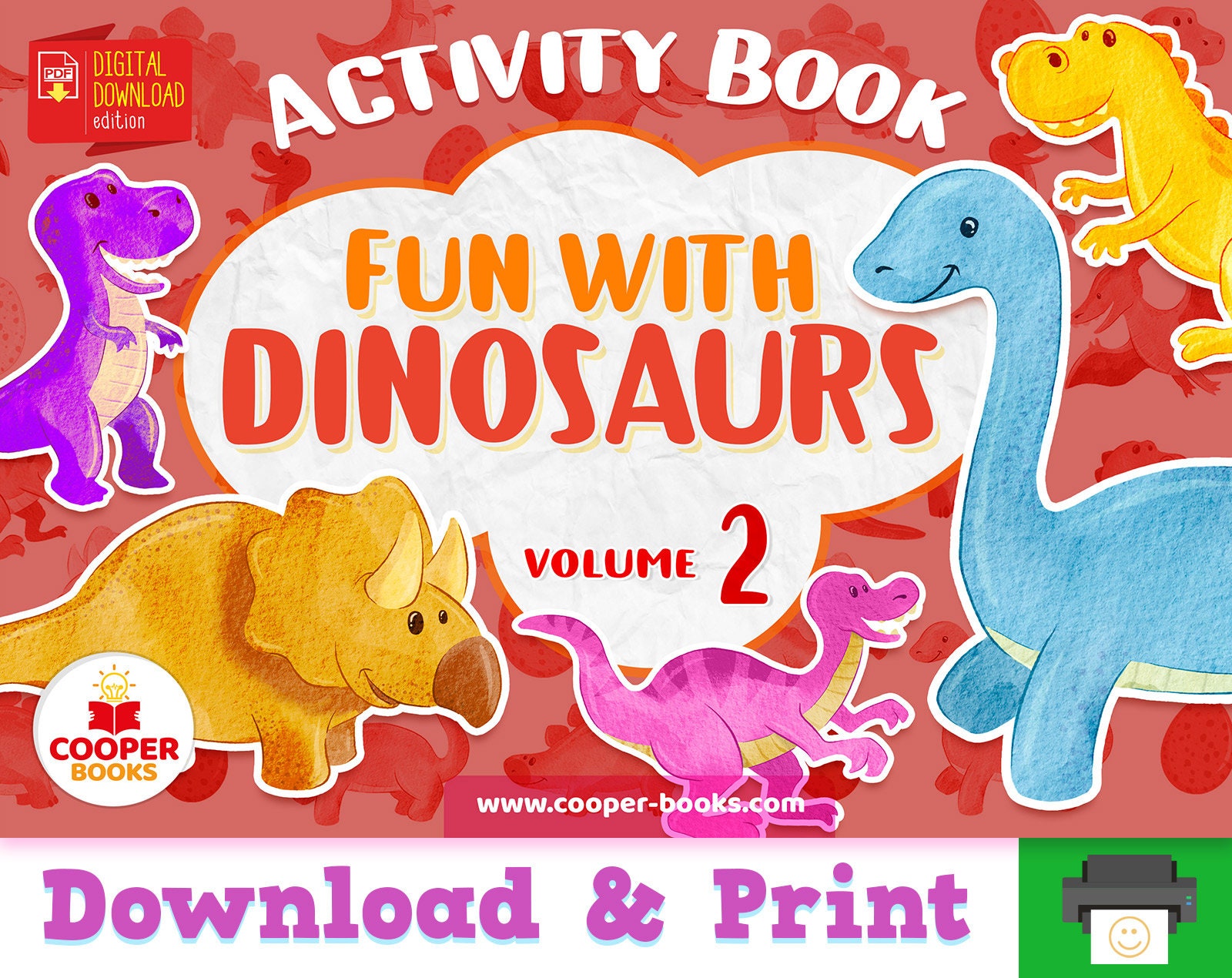 Dinosaurs Busy Book Volume 2 Digital Download Activity | Etsy