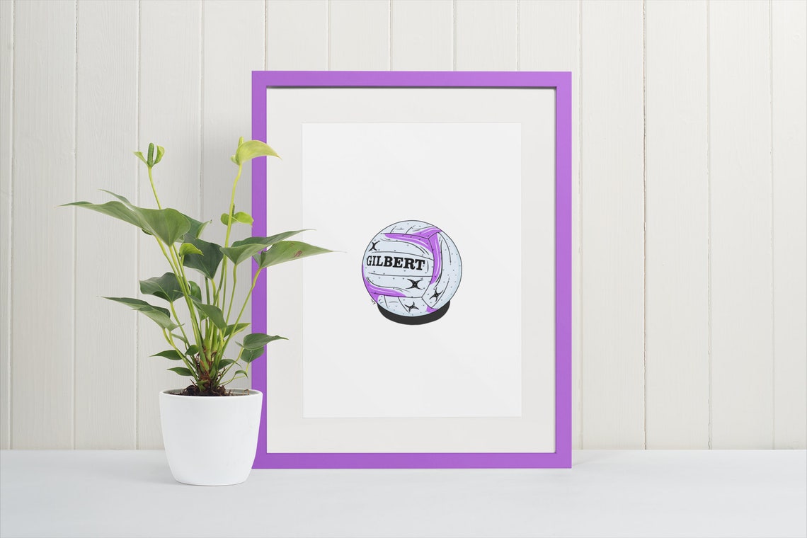 Netball | Digital Print File | Illustration | Print | Home Decor ...